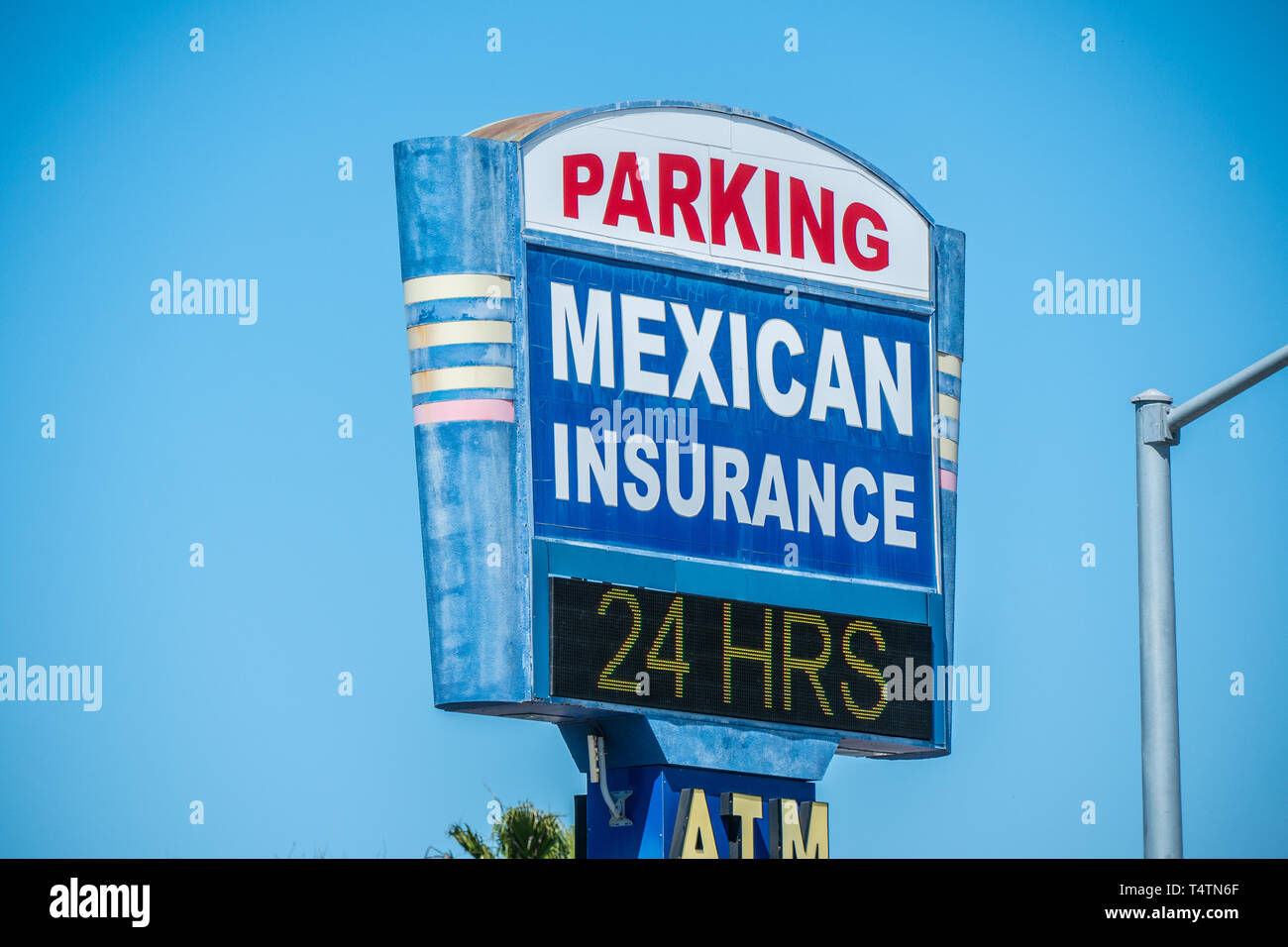 Mexican Insurance at the Mexican Border - CALIFORNIA, USA - MARCH 18 ...