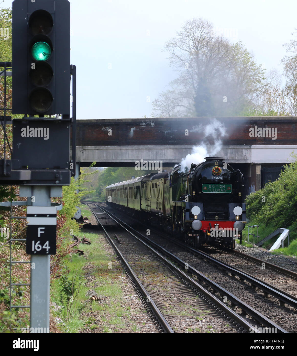 Merchant Navy Class 35028 Clan Line Steam locomotive, Whitton Railway ...