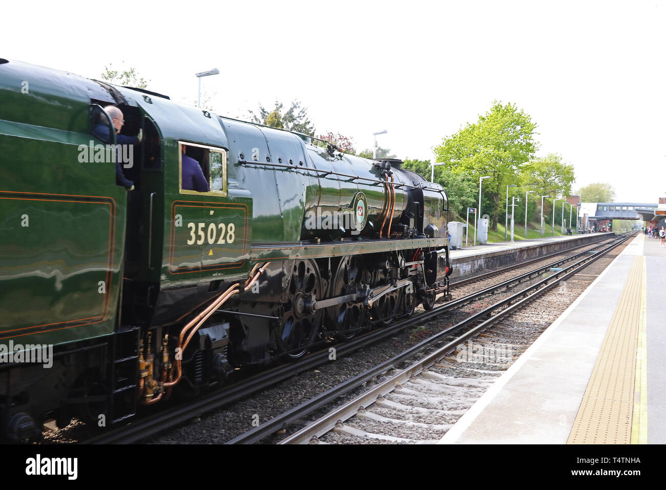 Merchant Navy Class 35028 Clan Line Steam locomotive, Whitton Railway ...