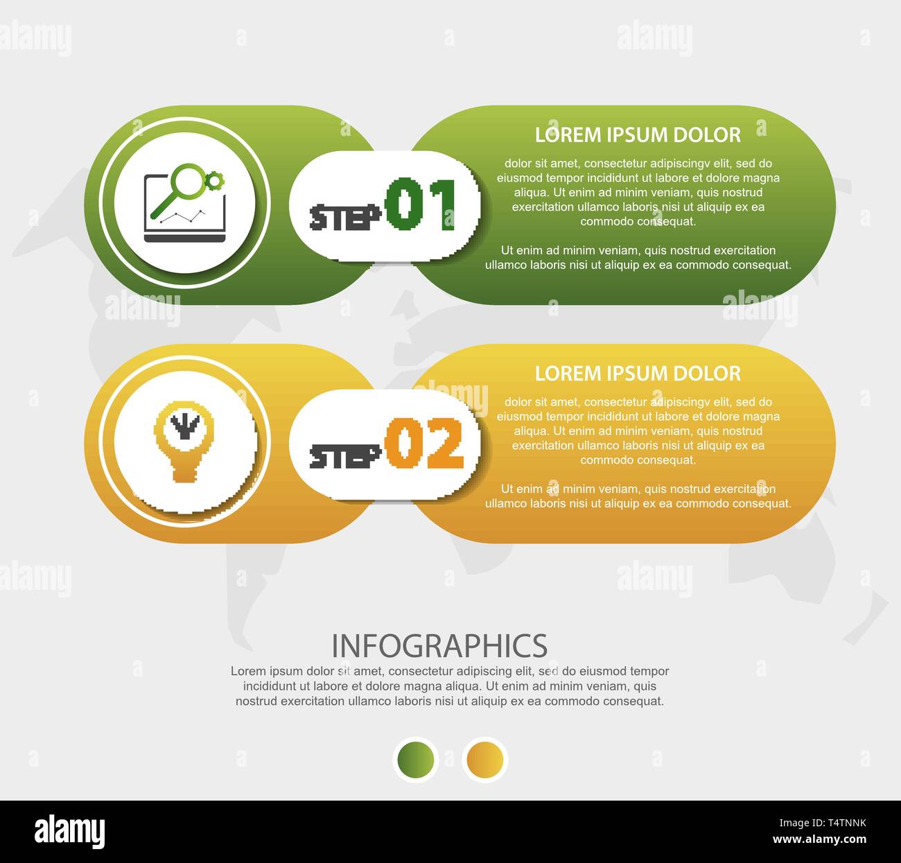 Vector infographic 3D template for two label, diagram, graph ...
