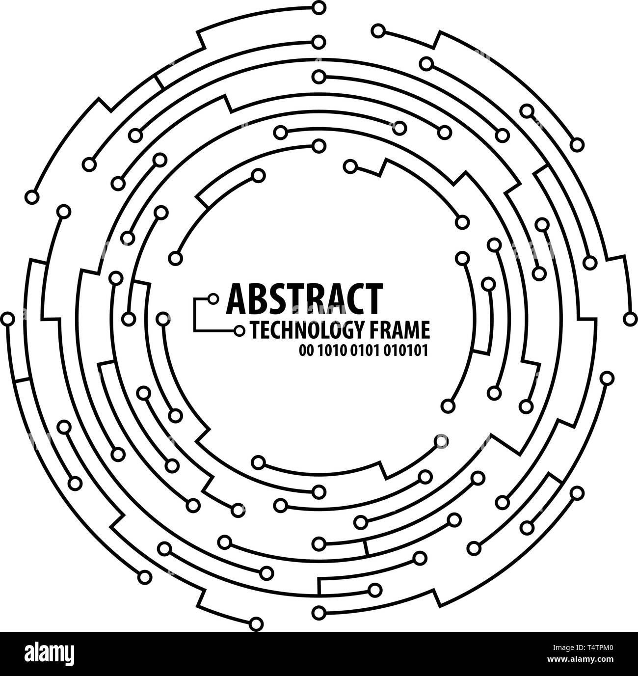 Abstract technology round frame Stock Vector Image & Art - Alamy