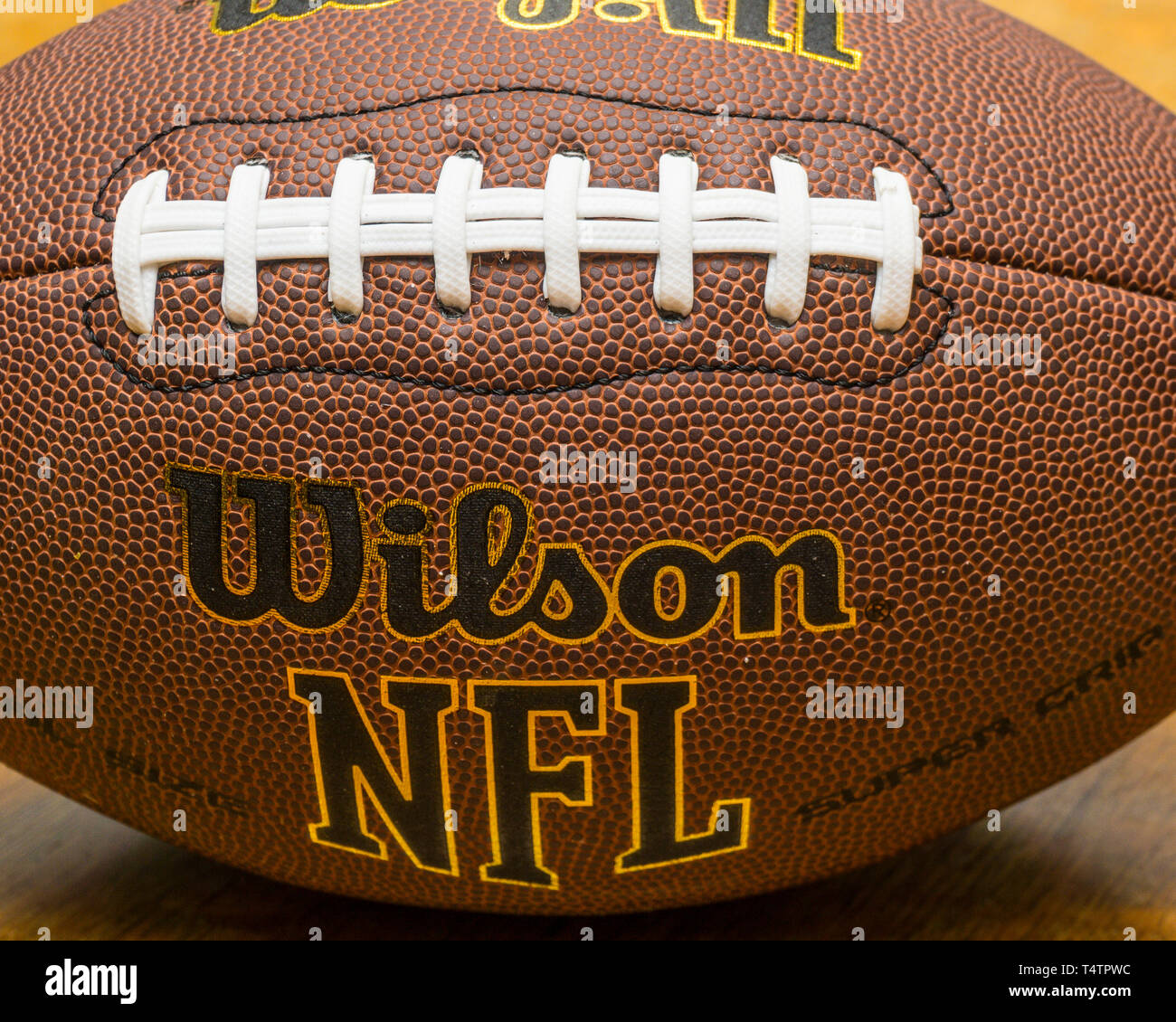 A New NFL Wilson Football Stock Photo - Alamy