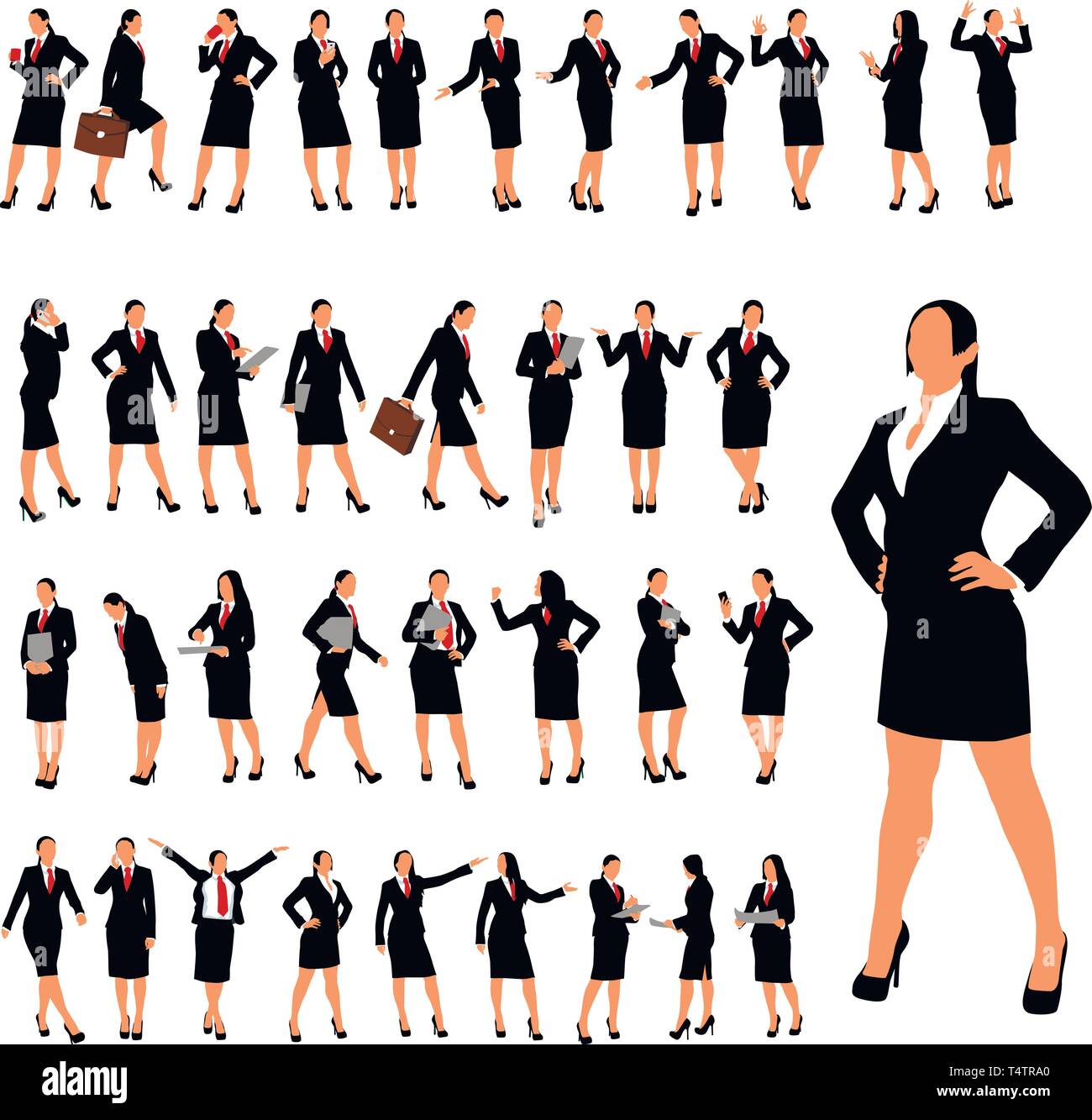 Female Worker Silhouette Vector Stock Photos & Female Worker Silhouette ...