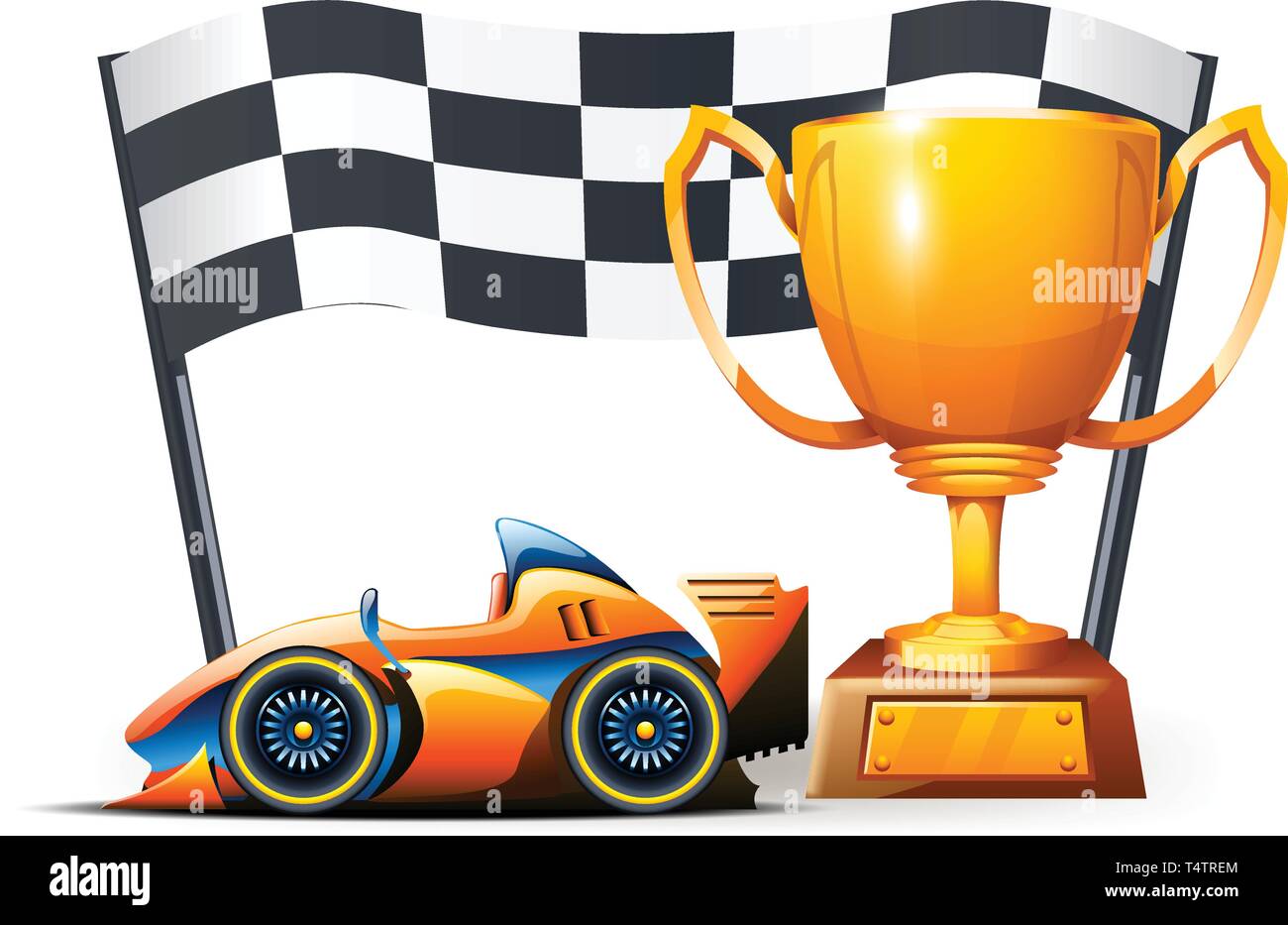 Car race winner cup Stock Vector Images - Alamy