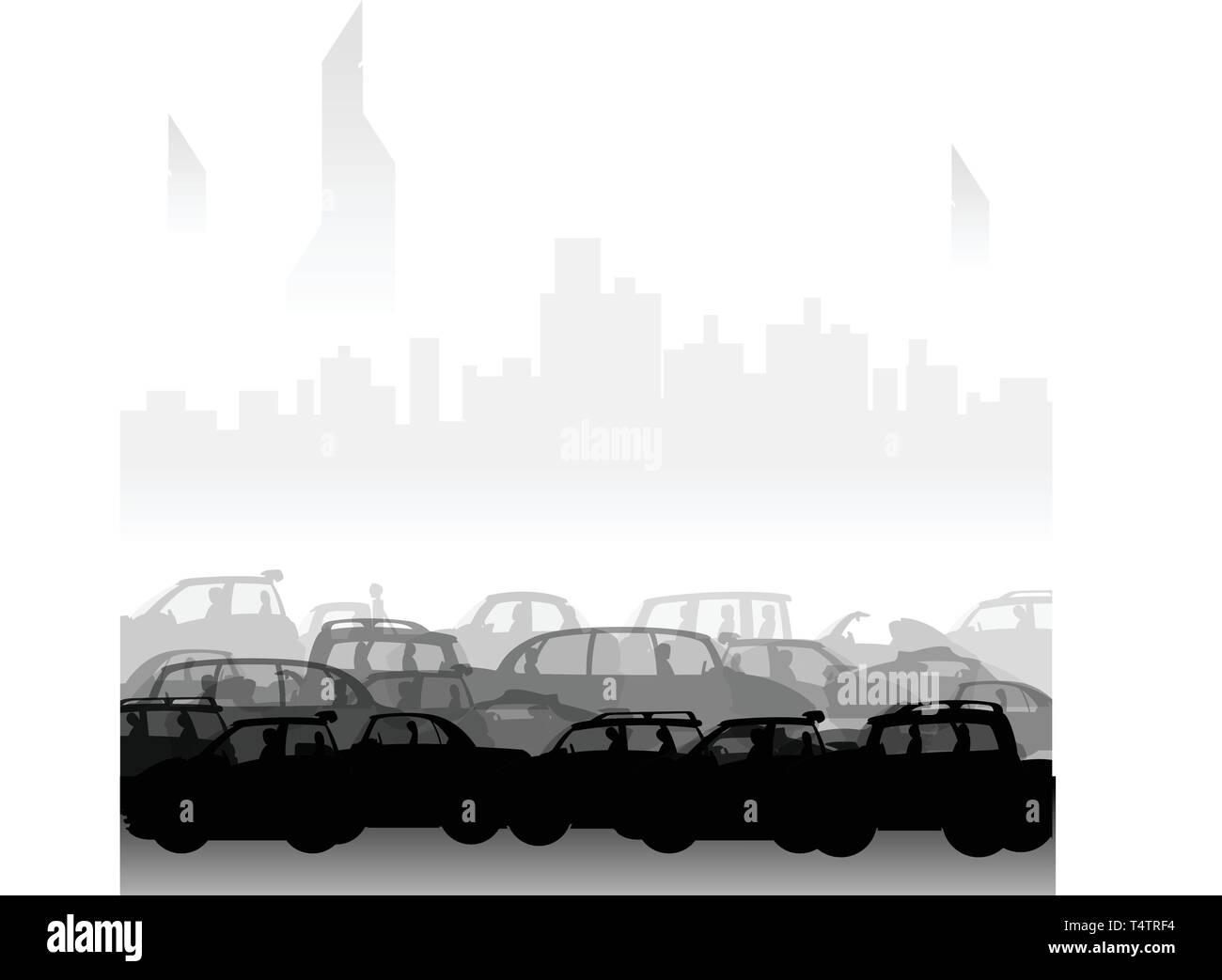 car jam in the city 2 Stock Vector Image & Art - Alamy