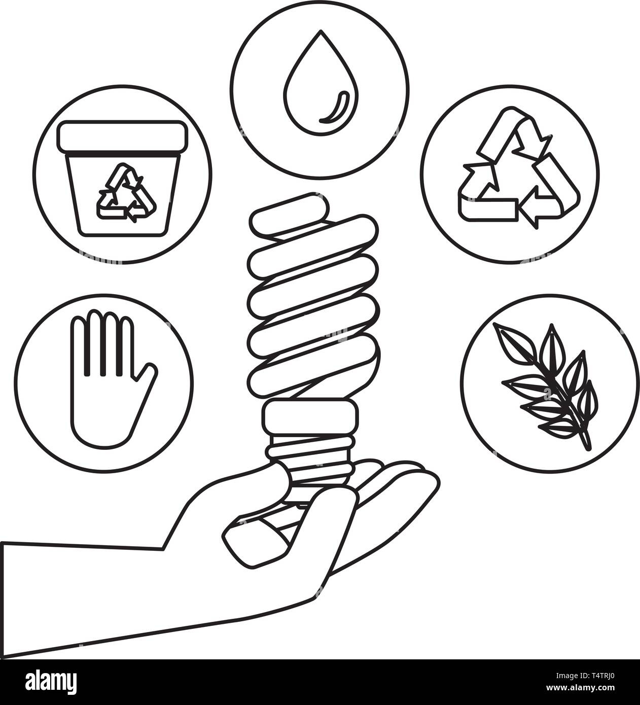 Incandescent light bulb waste Stock Vector Images - Alamy