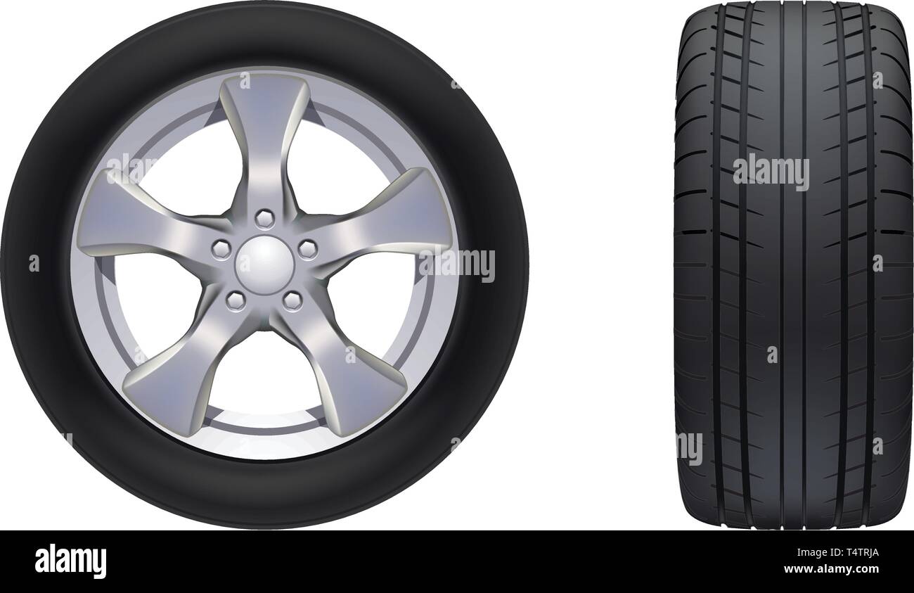 car wheels set Stock Vector Image & Art - Alamy