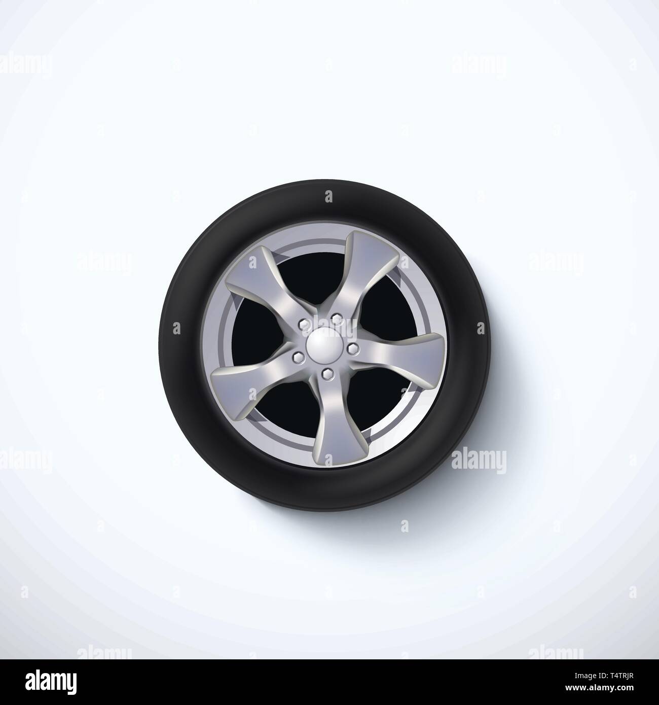 Modern shiny car black wheel Stock Vector Images - Alamy