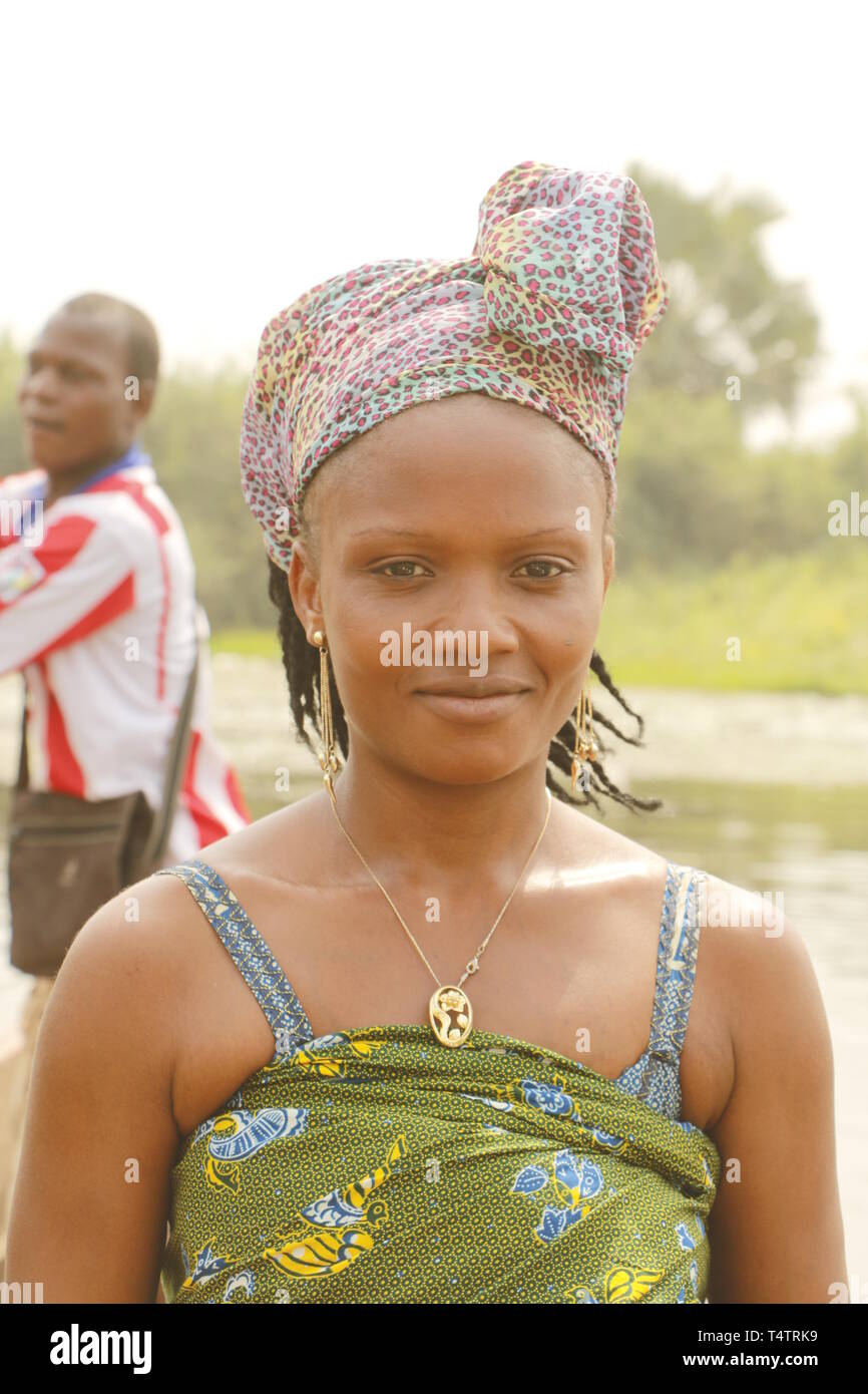 Countryside in Togo, Portrait of a beautiful woman Stock Photo - Alamy