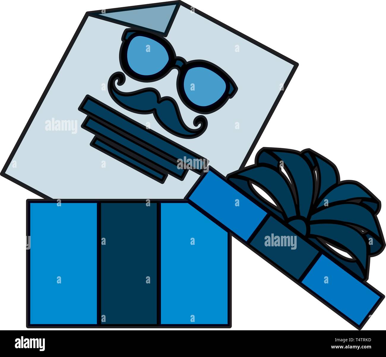 Gift box paper glasses Stock Vector Images - Alamy
