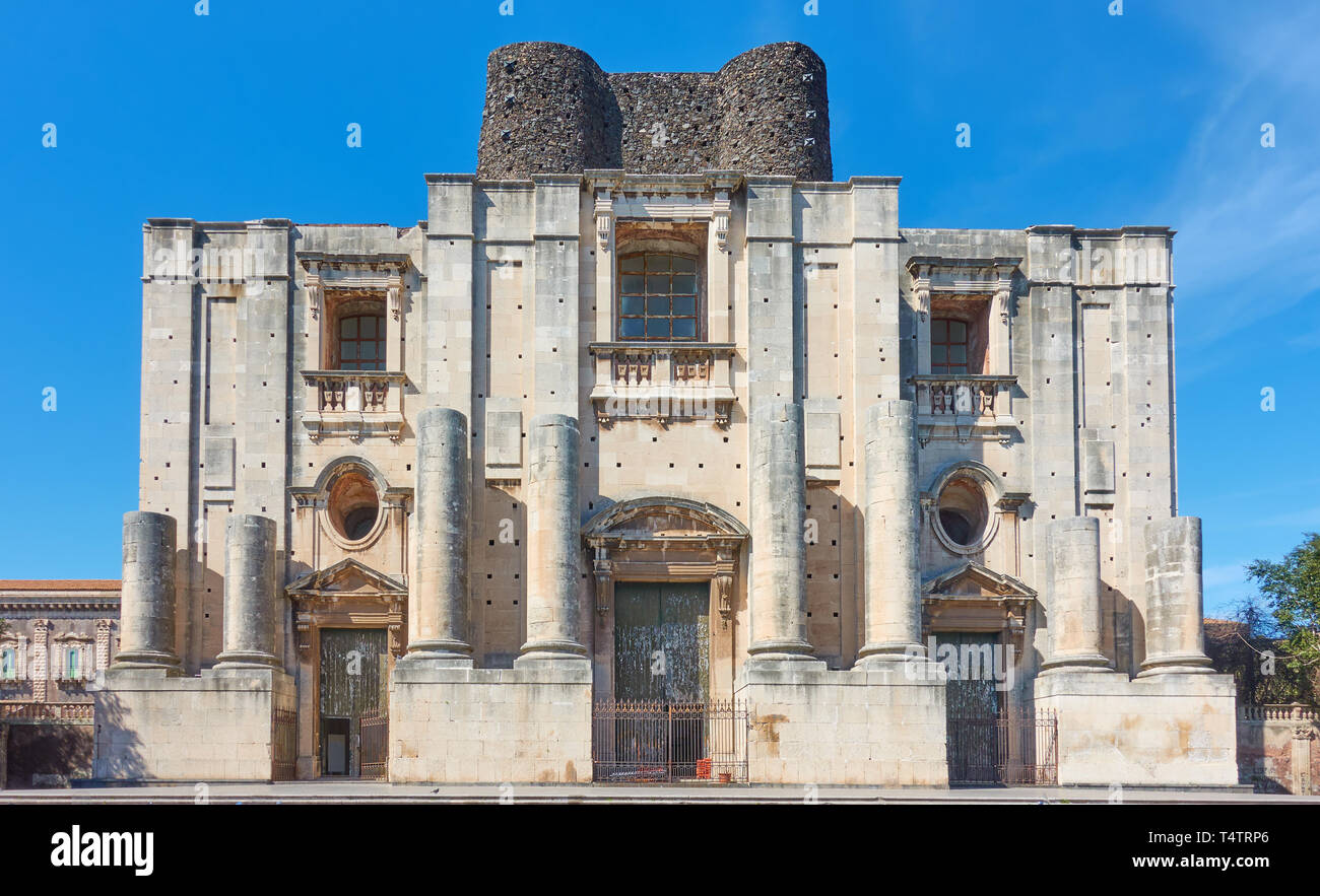 Front of The Church of San Nicolo (Chiesa di San Nicolo l`Arena ...