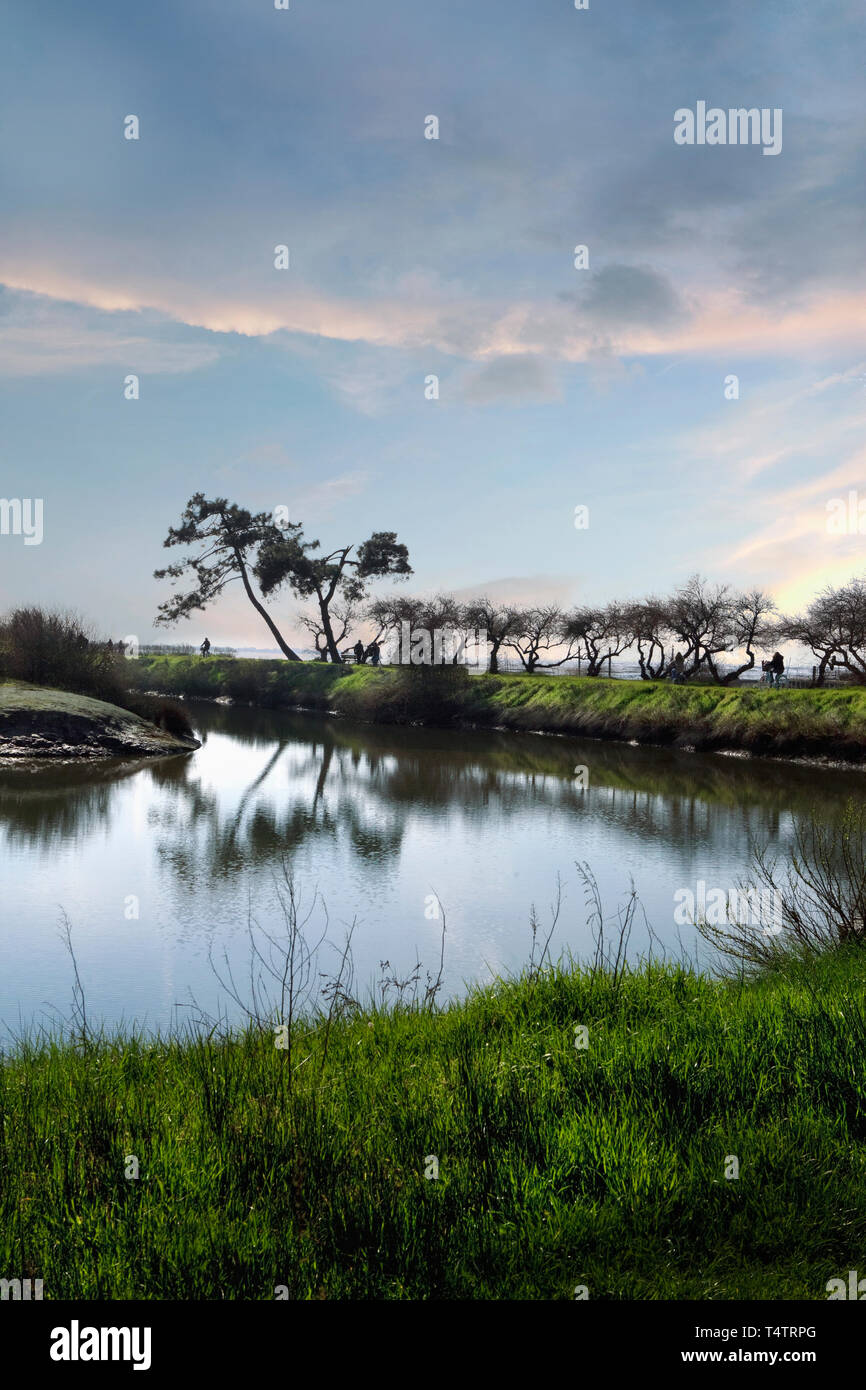 Walk along the lake and the sea Stock Photo - Alamy