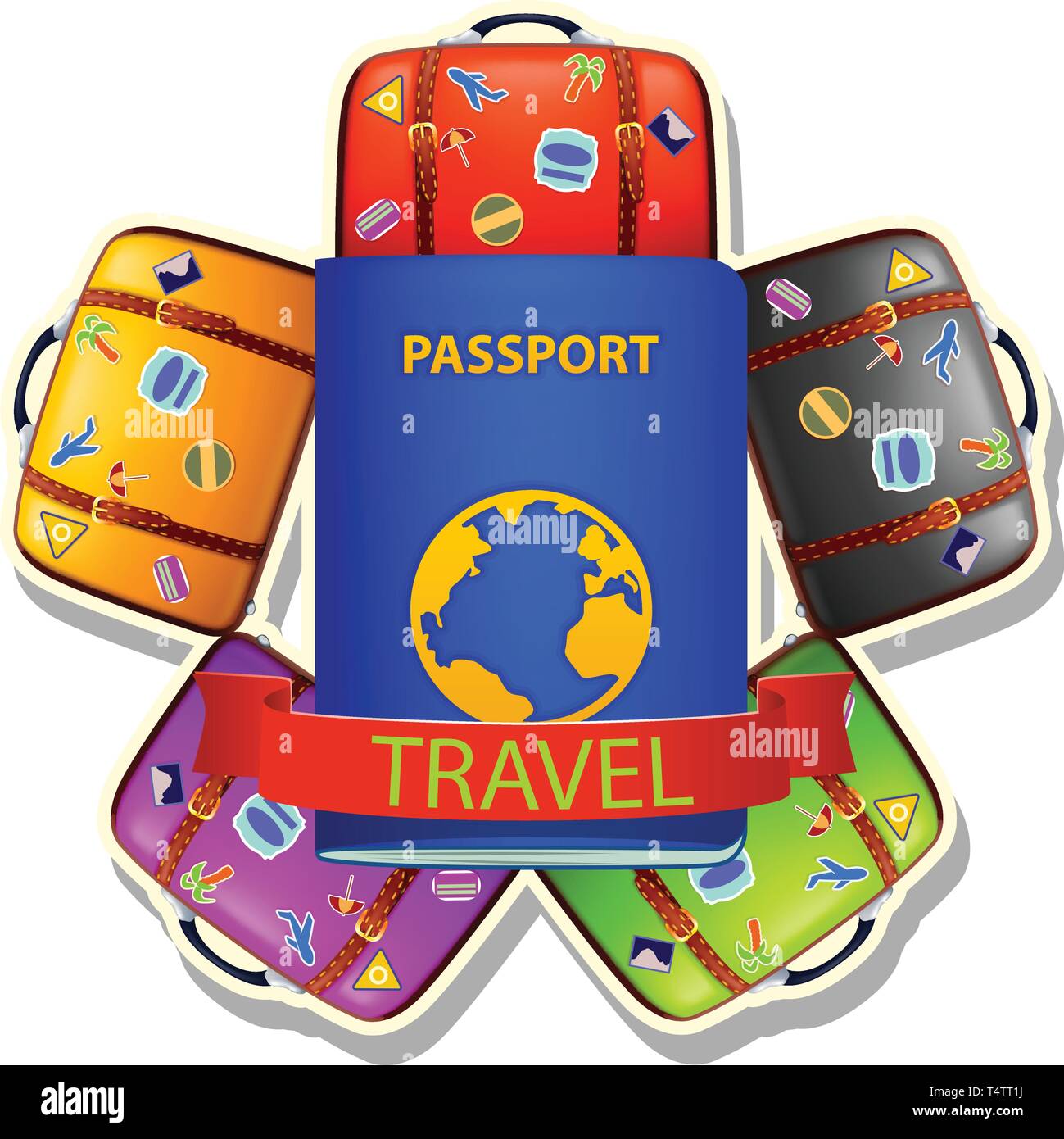The yellow passport Stock Vector Images - Alamy
