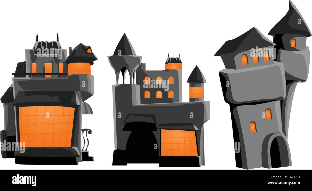 castle grey set Stock Vector Image & Art - Alamy