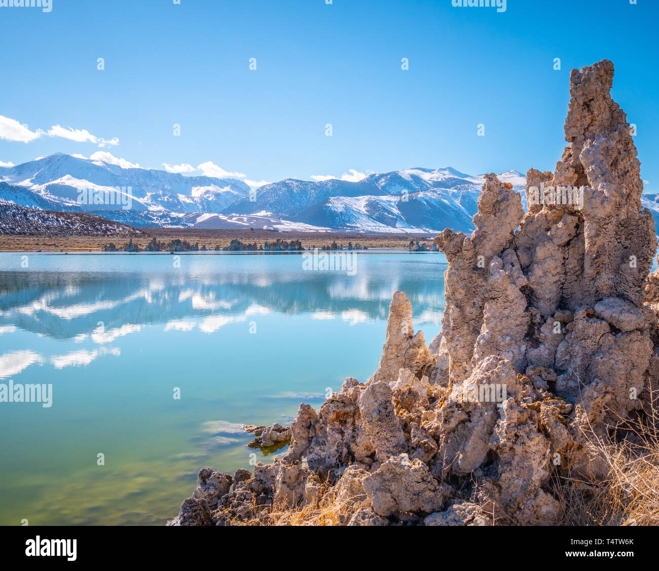 Tufa towers columns of limestone at Mono Lake Stock Photo - Alamy