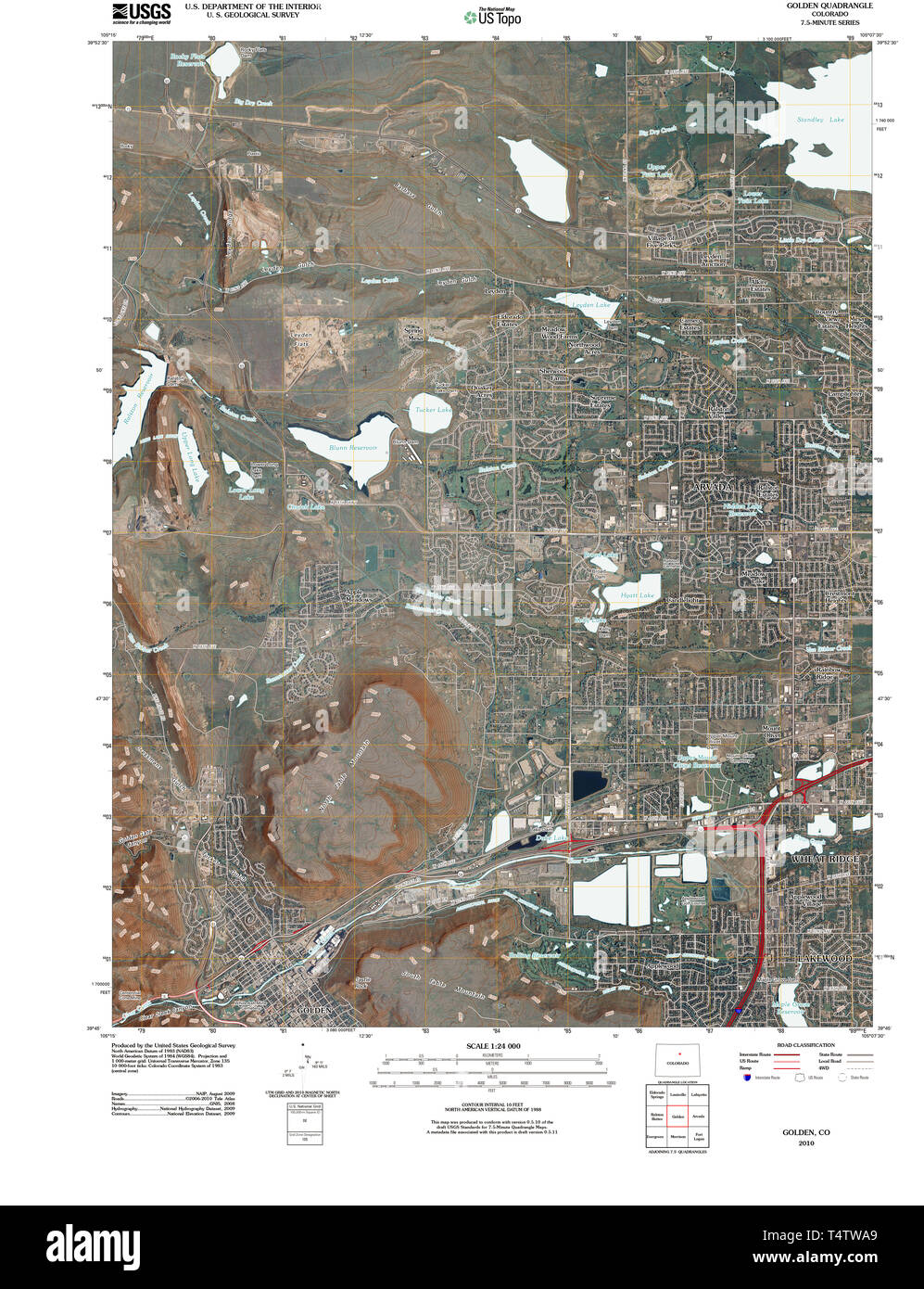 Map of golden colorado hi-res stock photography and images - Alamy
