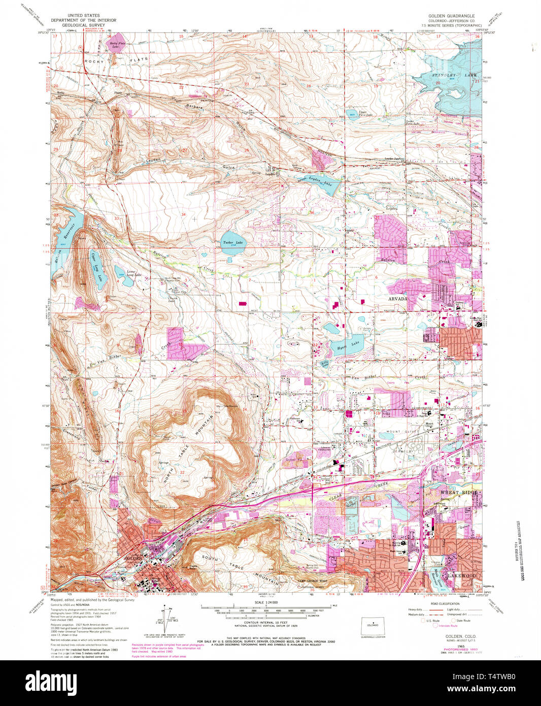Map of golden colorado hi-res stock photography and images - Alamy