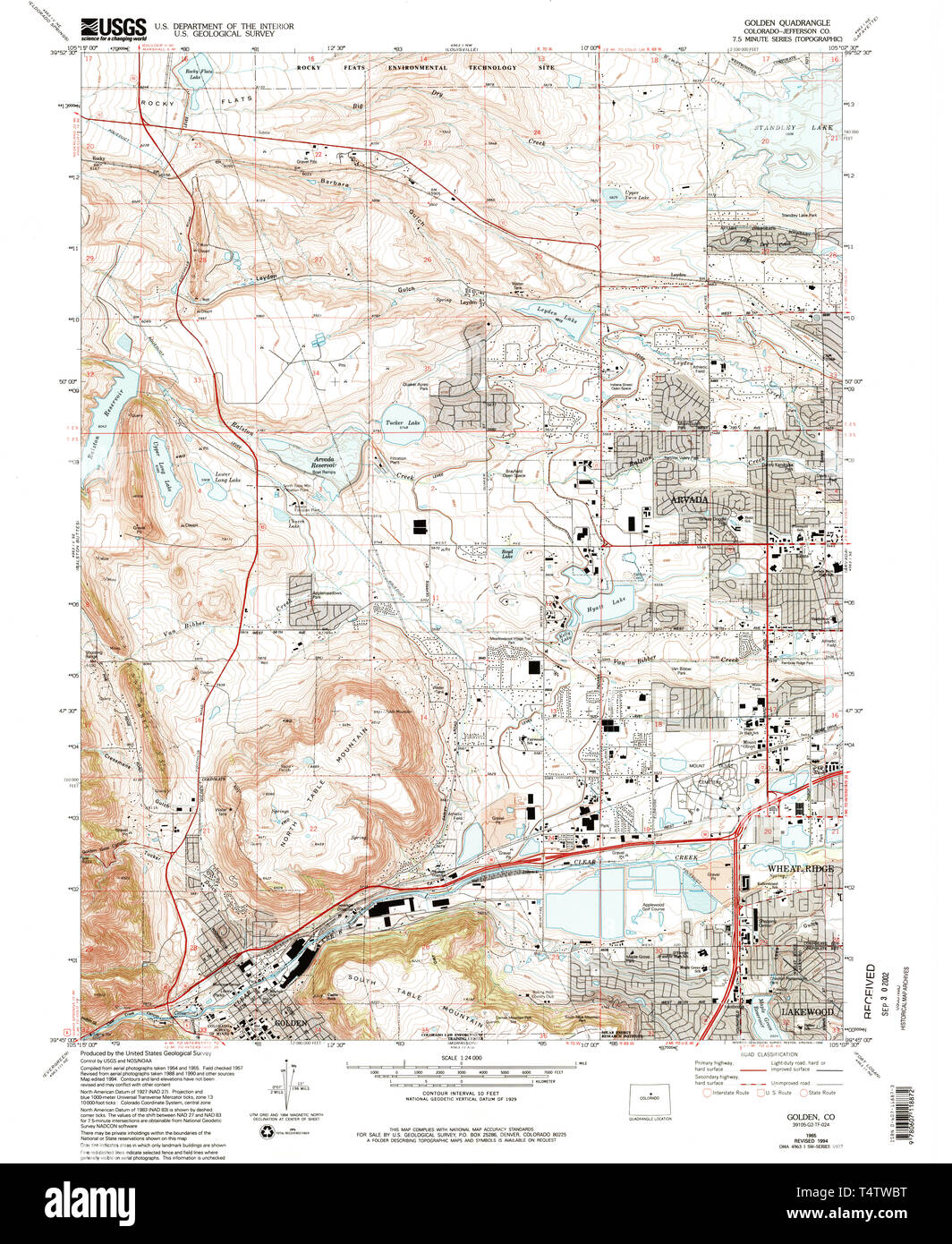 Map of golden colorado hi-res stock photography and images - Alamy