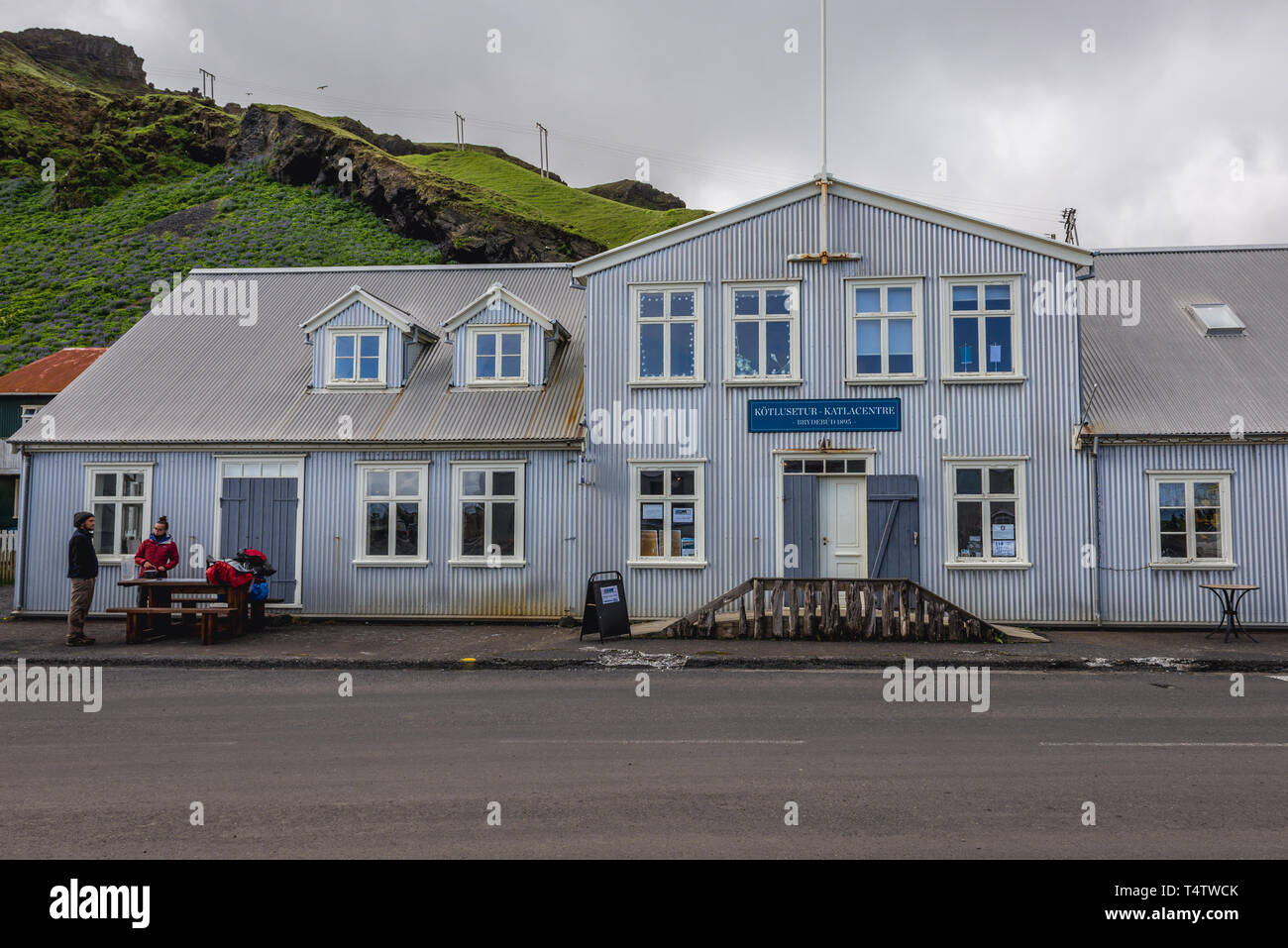 Tourist information building Vik i Myrdal village in Iceland Stock ...