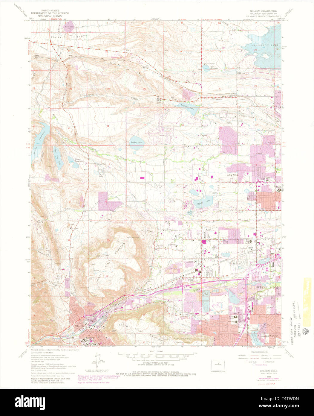 Map of golden colorado hi-res stock photography and images - Alamy