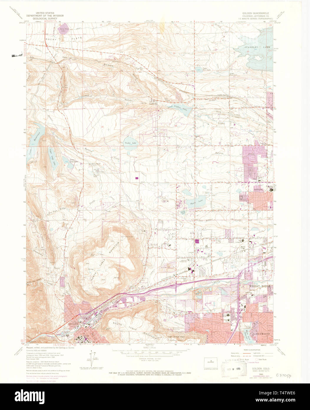Map of golden colorado hi-res stock photography and images - Alamy