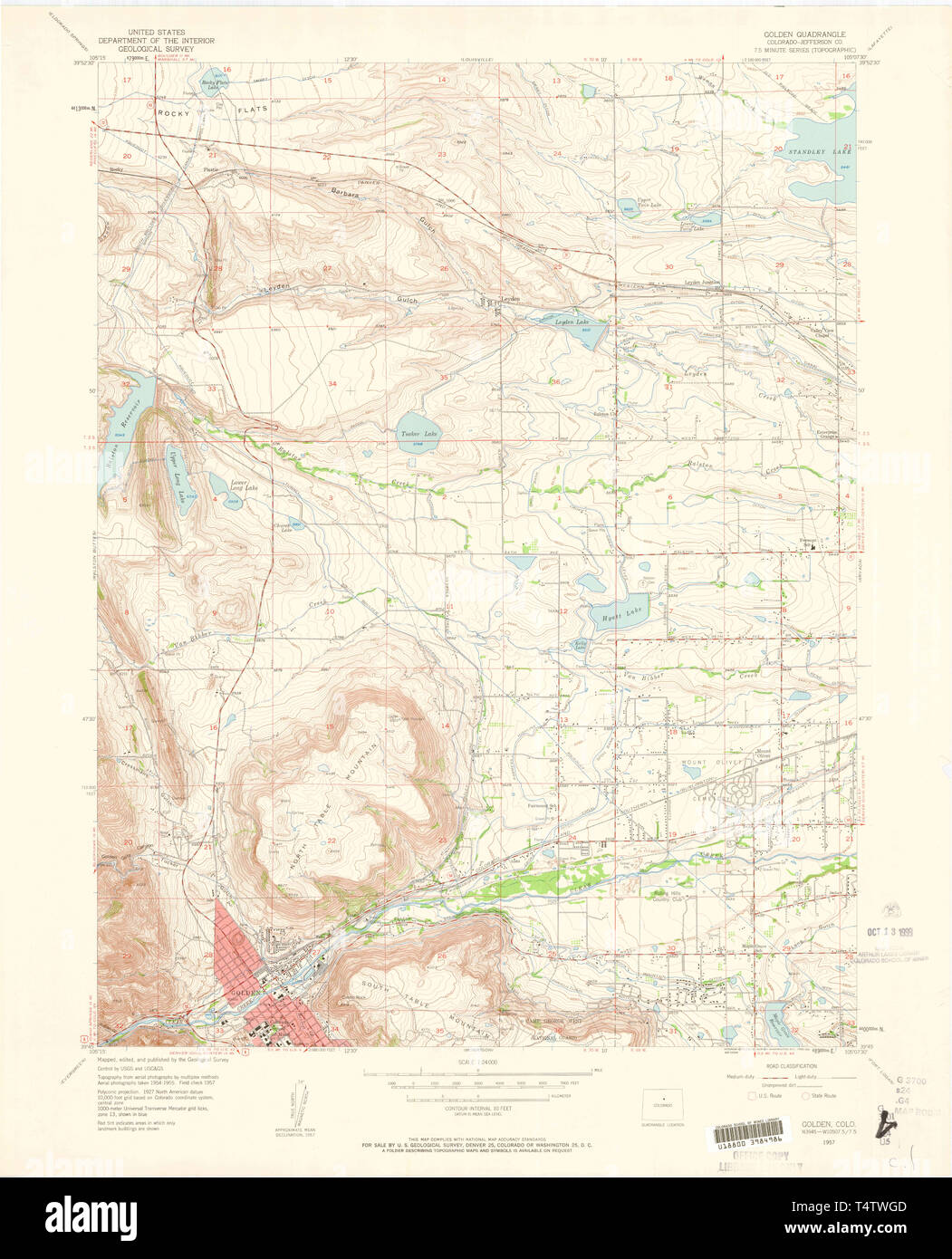 Map of golden colorado hi-res stock photography and images - Alamy
