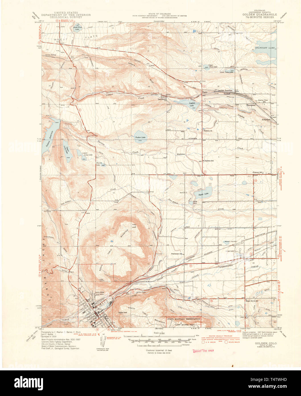 Map of golden colorado hi-res stock photography and images - Alamy