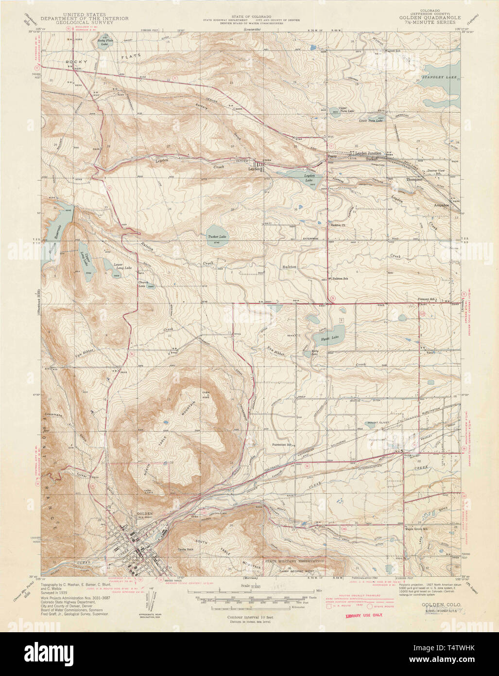 Map of golden colorado hi-res stock photography and images - Alamy