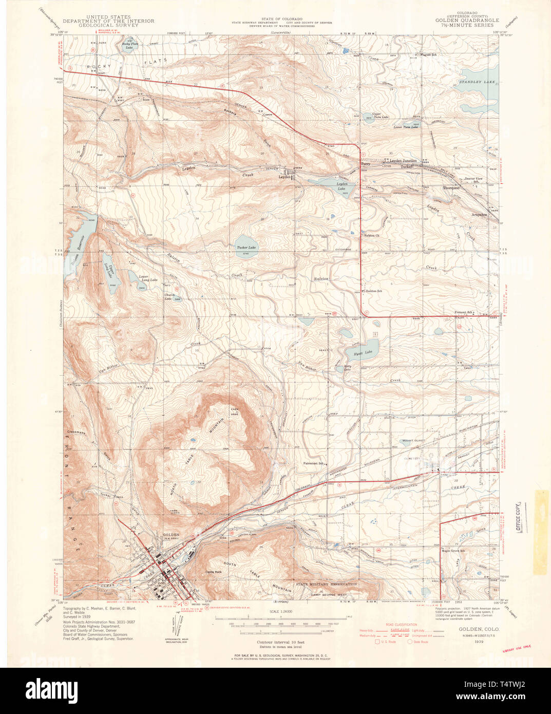Map of golden colorado hi-res stock photography and images - Alamy
