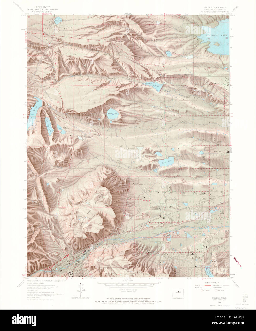 Map of golden colorado hi-res stock photography and images - Alamy