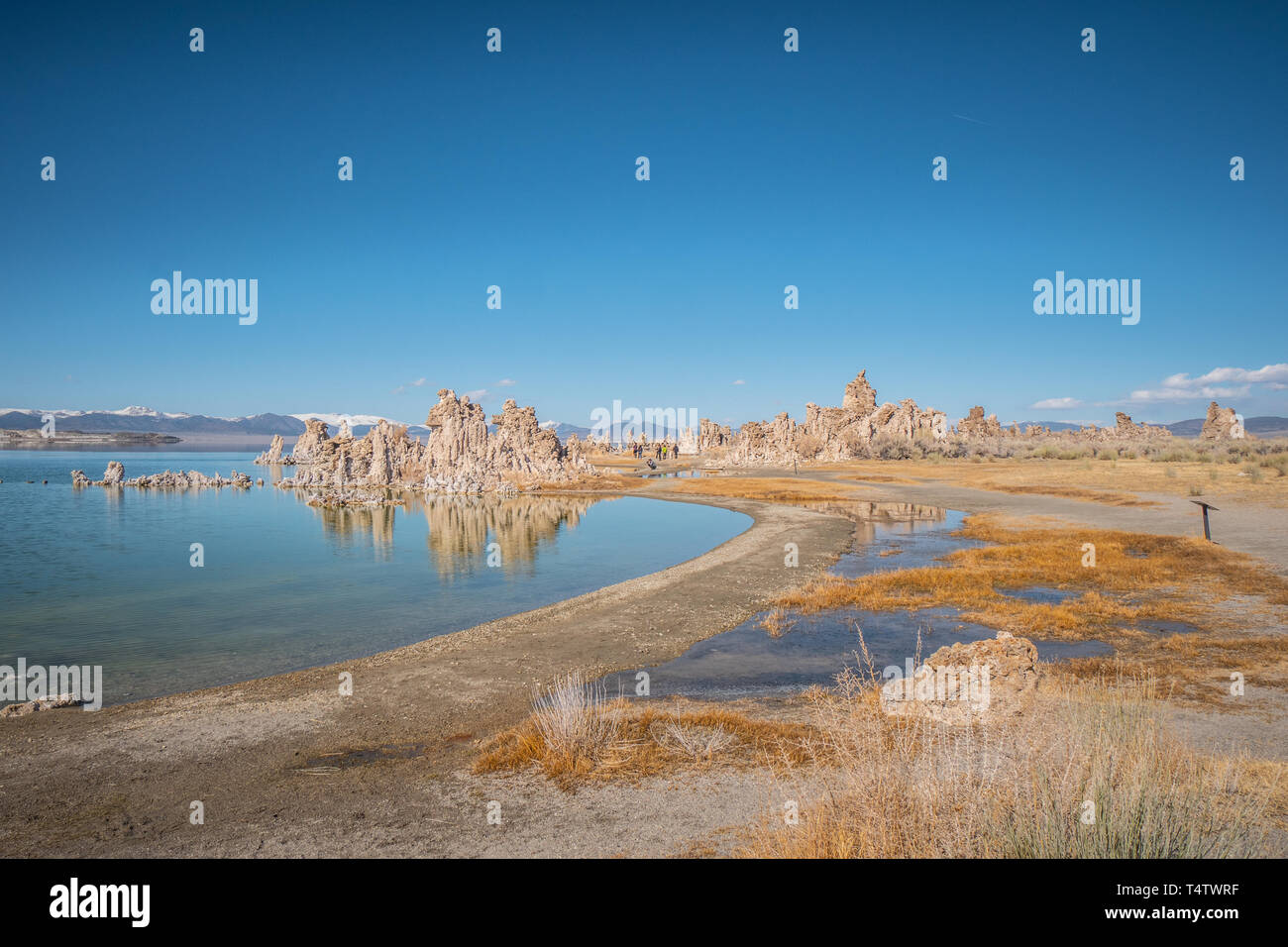 Tufa towers columns of limestone at Mono Lake Stock Photo - Alamy