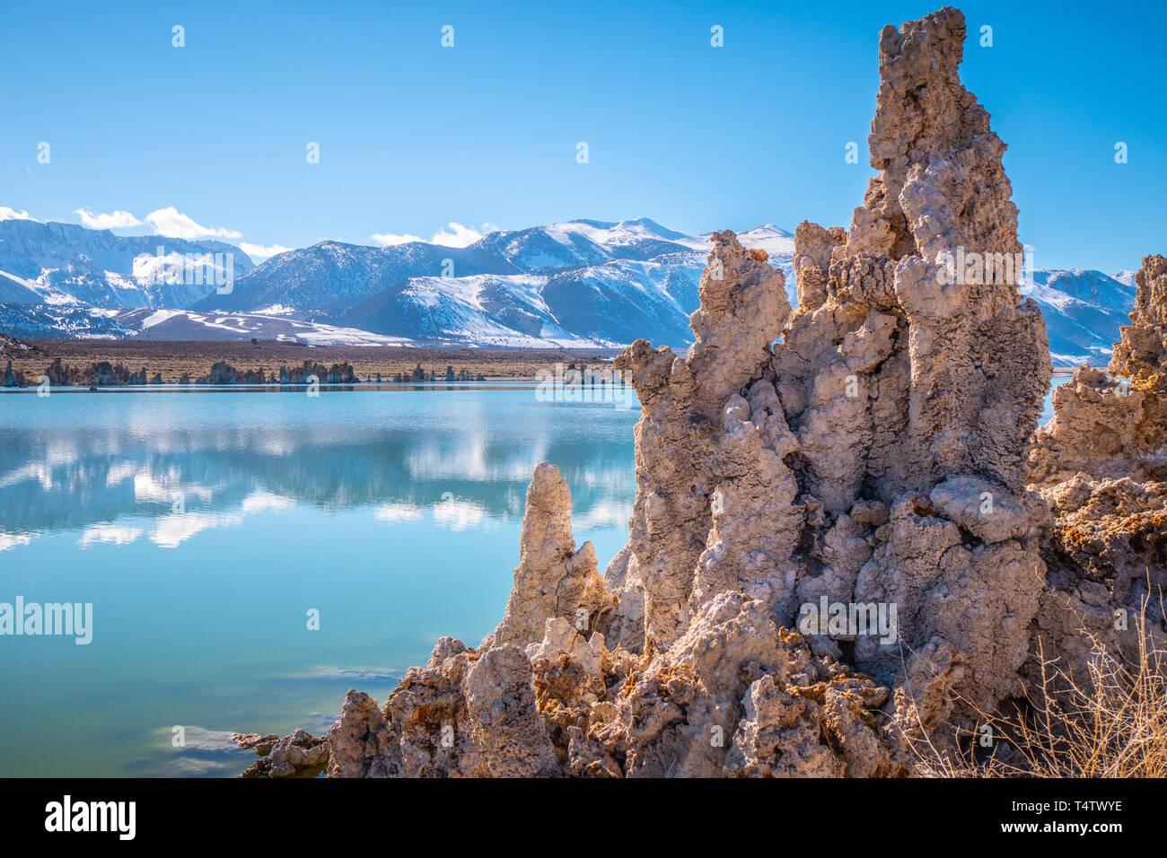 Tufa towers columns of limestone at Mono Lake Stock Photo - Alamy