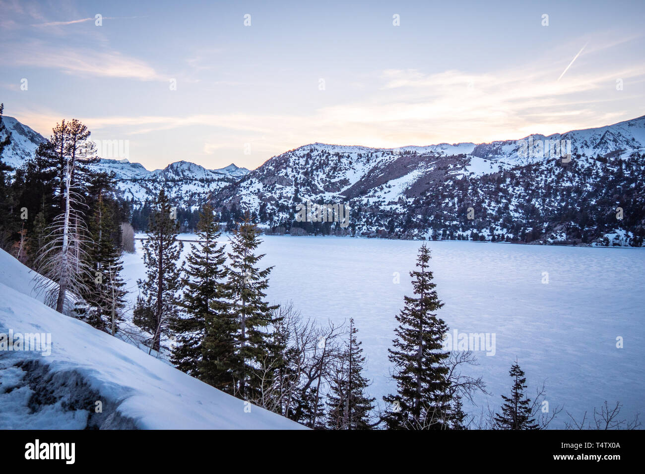 Frozen Lake at Inyo National Forest Stock Photo - Alamy