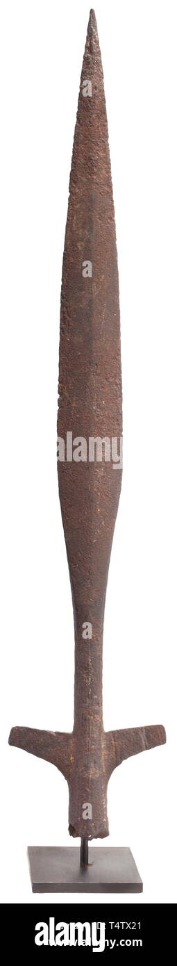 A Franconian winged lance, 9th/10th century. Large weapon with slightly ...