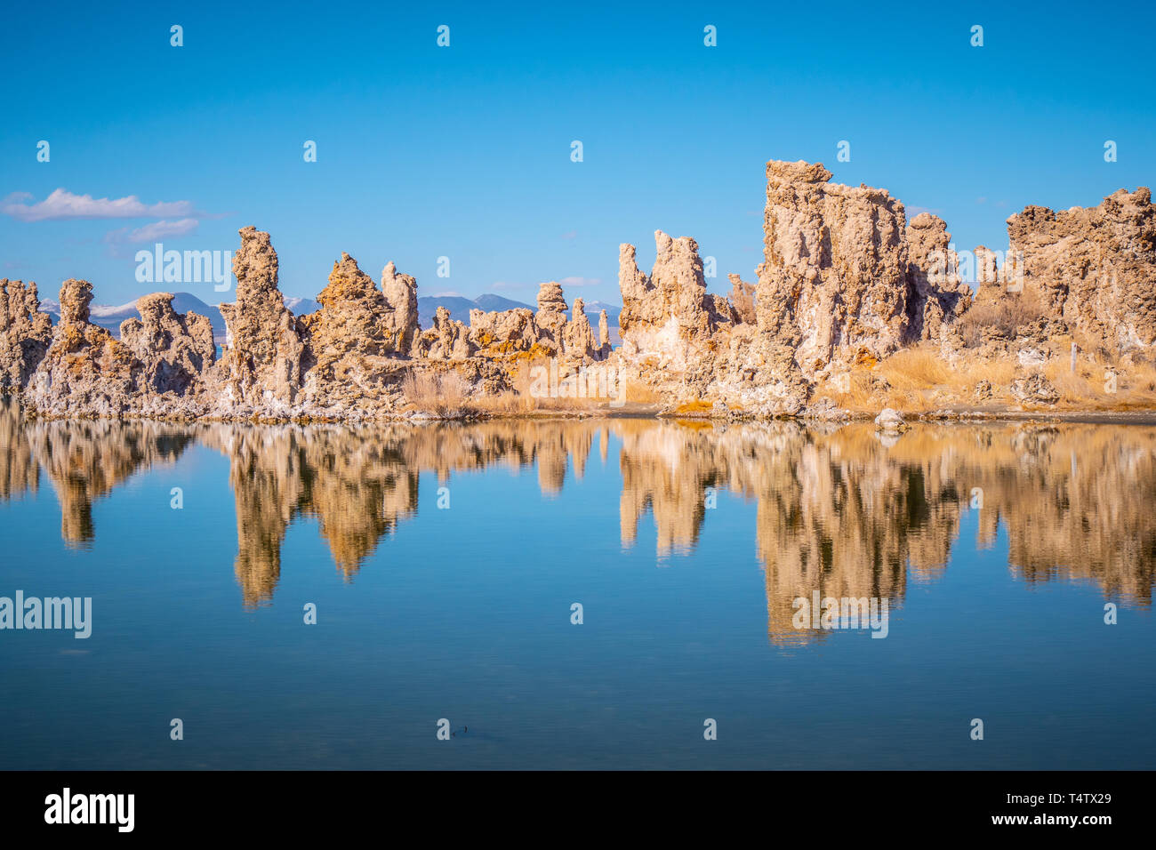 Tufa towers columns of limestone at Mono Lake Stock Photo - Alamy