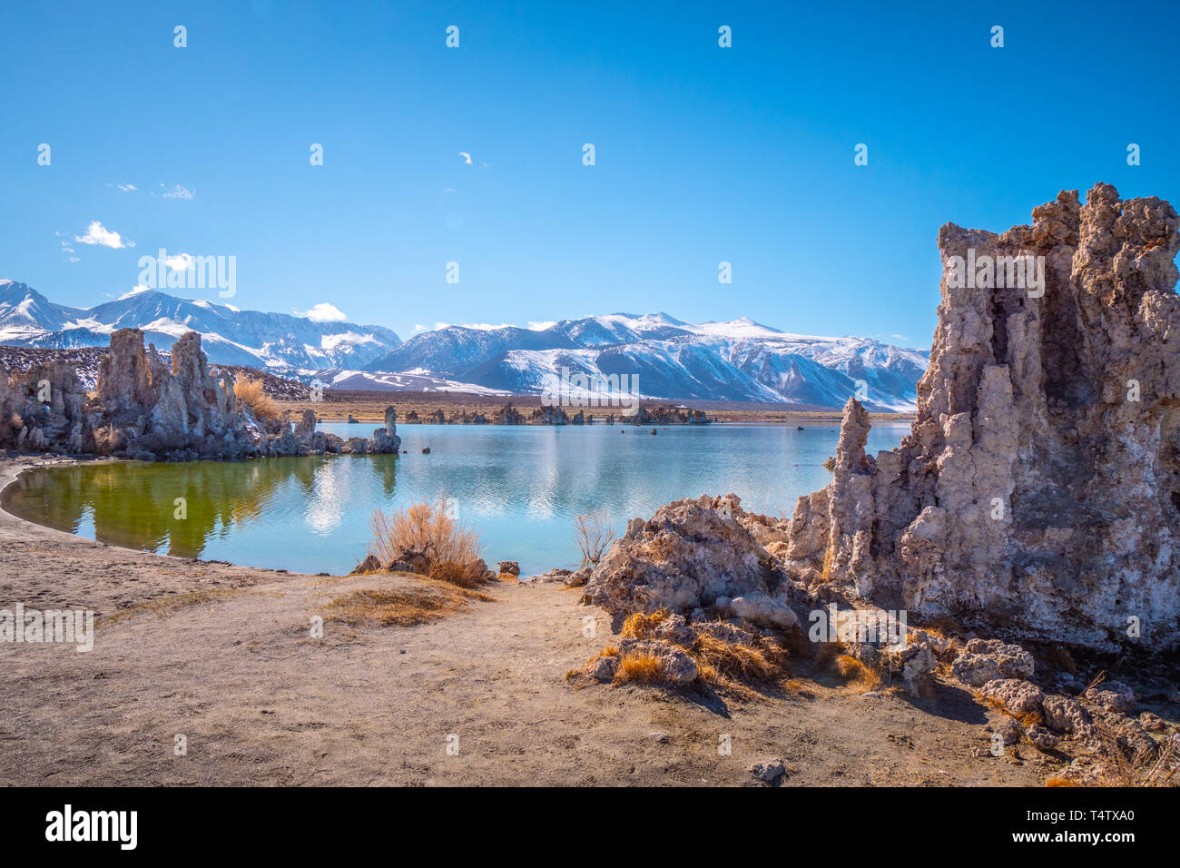 Tufa towers columns of limestone at Mono Lake Stock Photo - Alamy