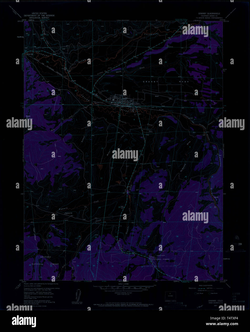 Granby map hi-res stock photography and images - Alamy