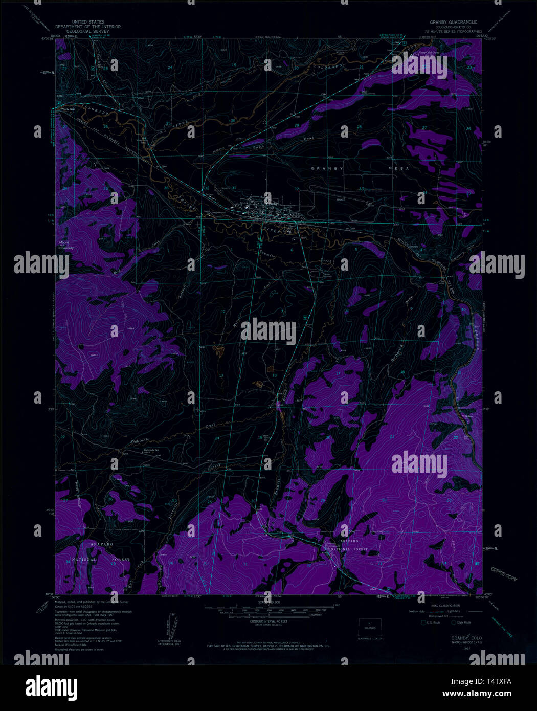 Map of granby hi-res stock photography and images - Alamy
