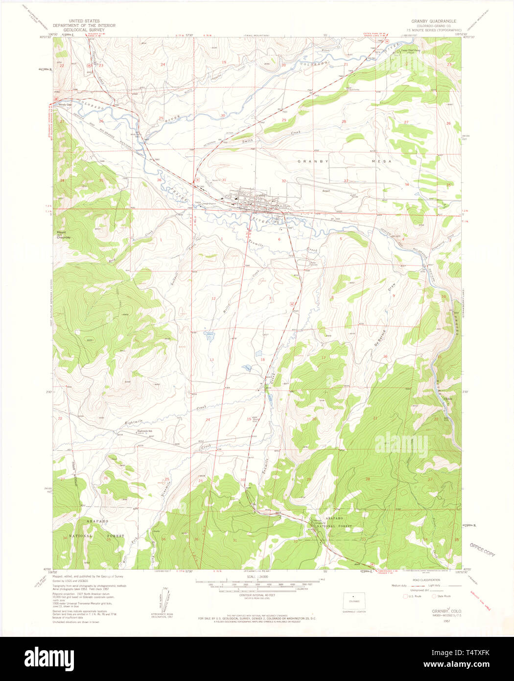 Map of granby hi-res stock photography and images - Alamy