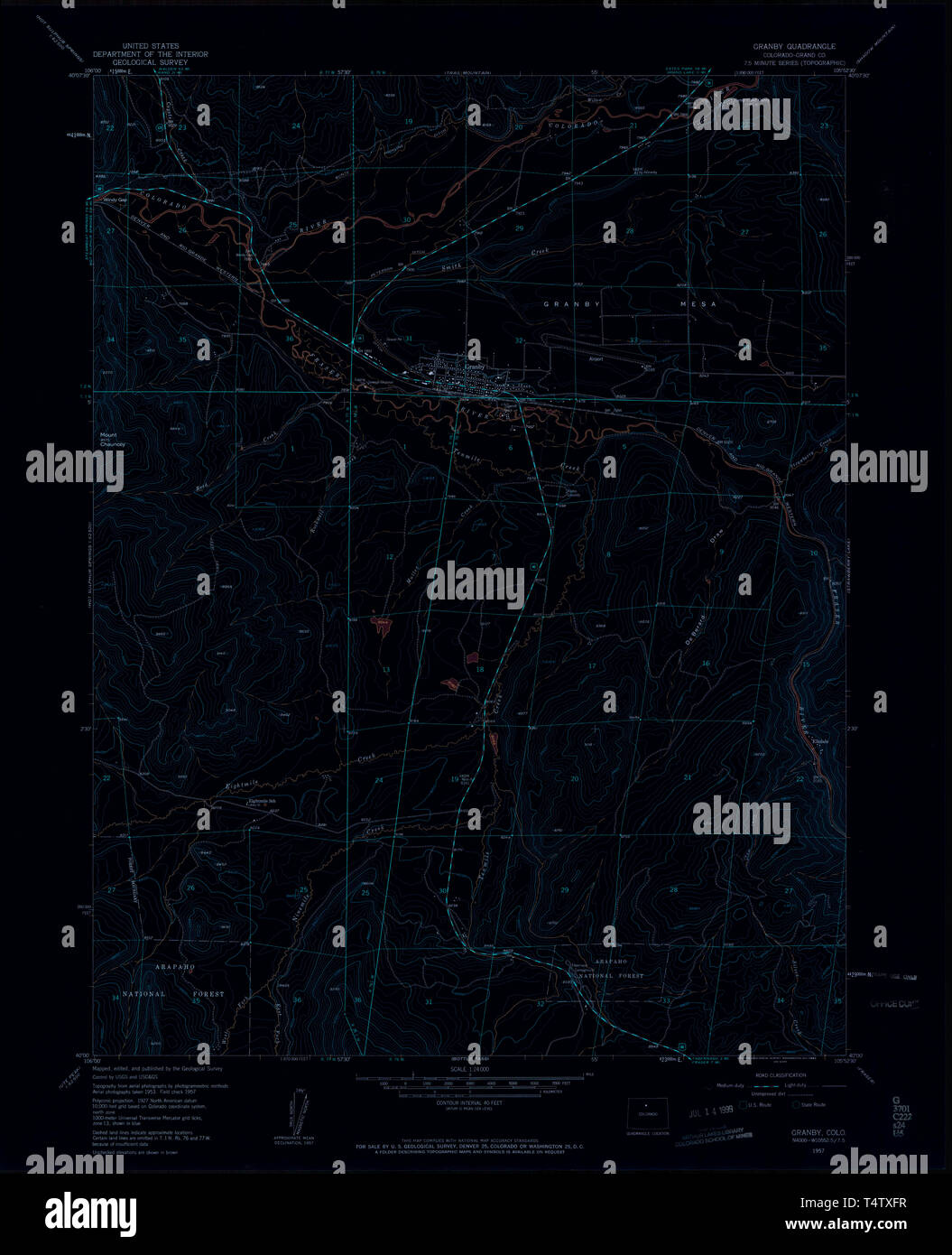 Map of granby hi-res stock photography and images - Alamy