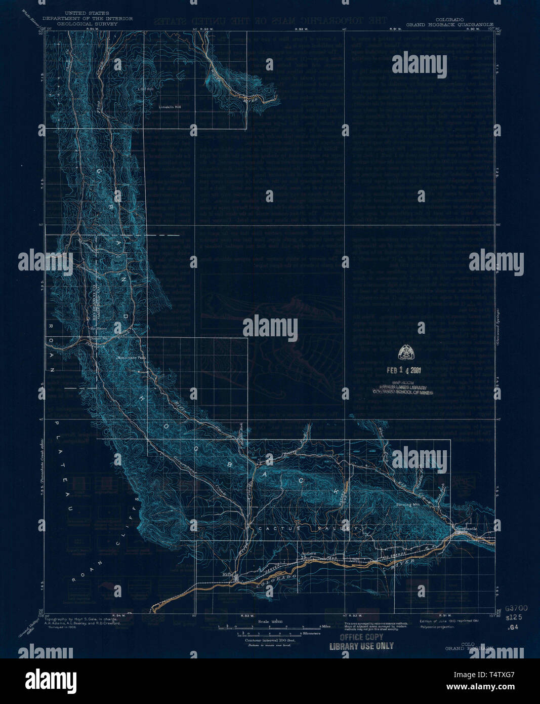 Map of colorado 1910 hi-res stock photography and images - Alamy