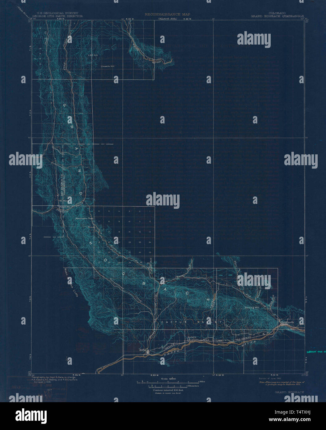 Map of colorado 1910 hi-res stock photography and images - Alamy