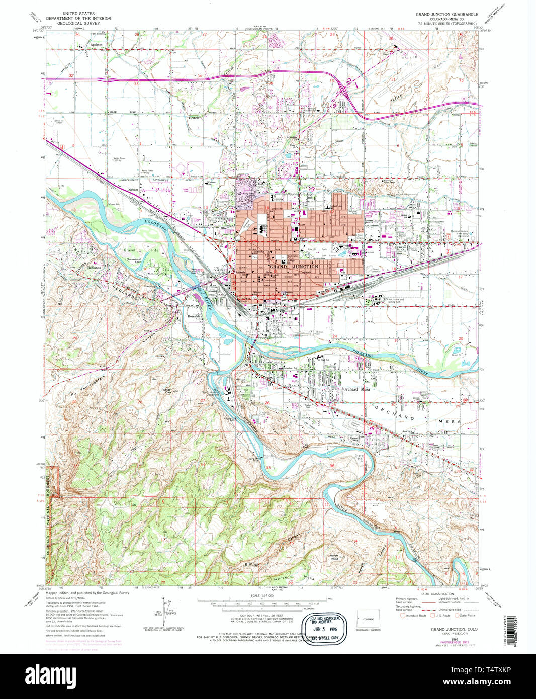 Map of grand junction hi-res stock photography and images - Alamy