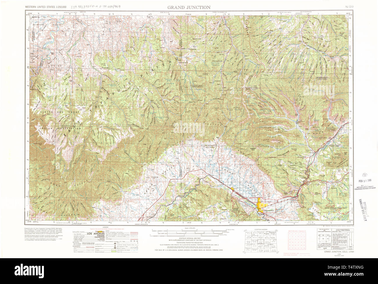 Map of grand junction hi-res stock photography and images - Alamy
