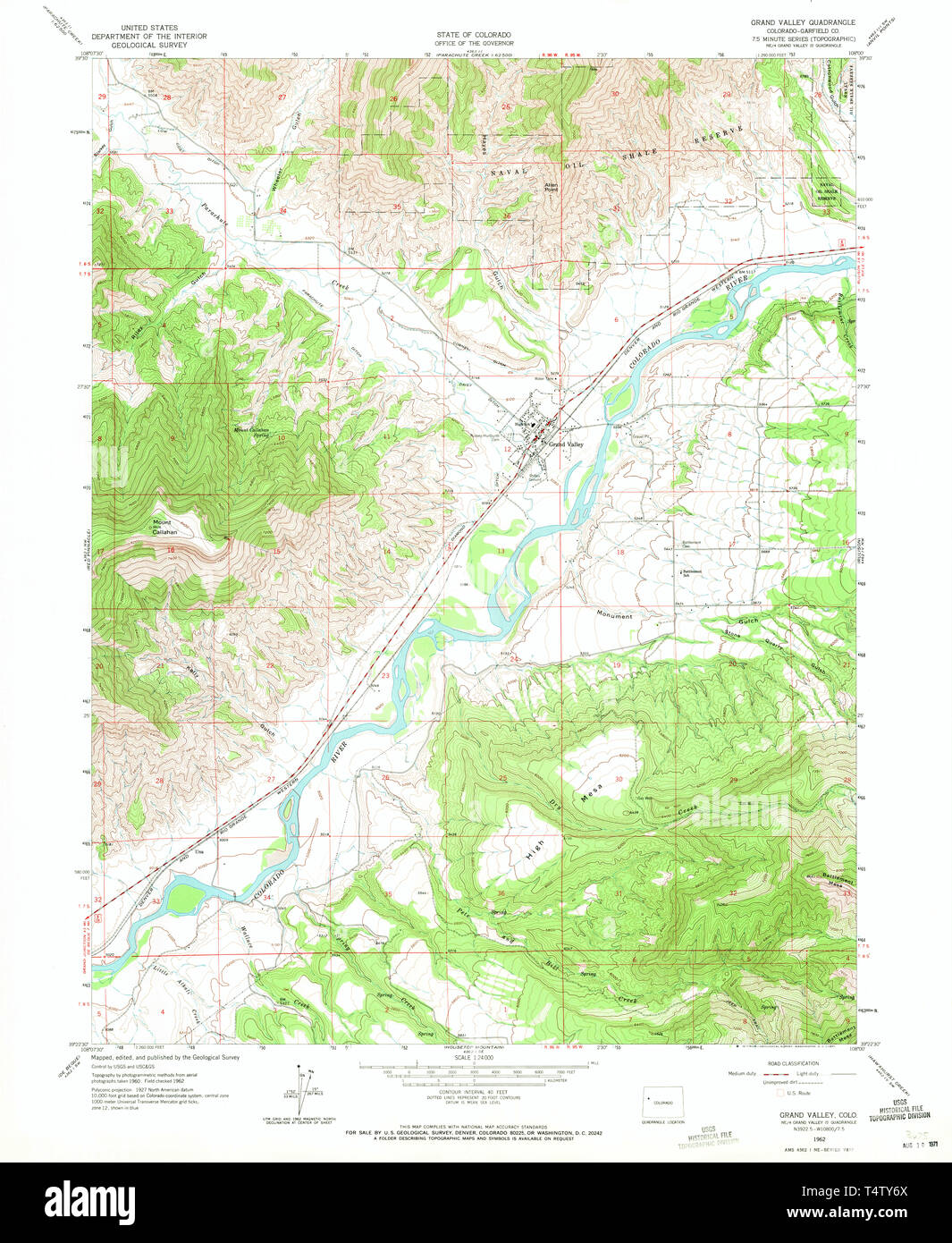 Map of grand valley hi-res stock photography and images - Alamy