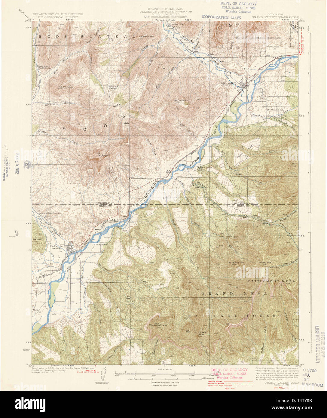Map of grand valley hi-res stock photography and images - Alamy