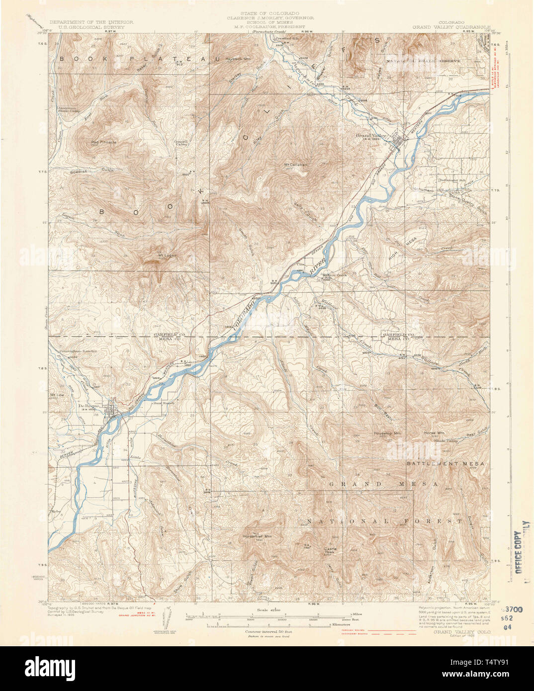 Map of grand valley hi-res stock photography and images - Alamy