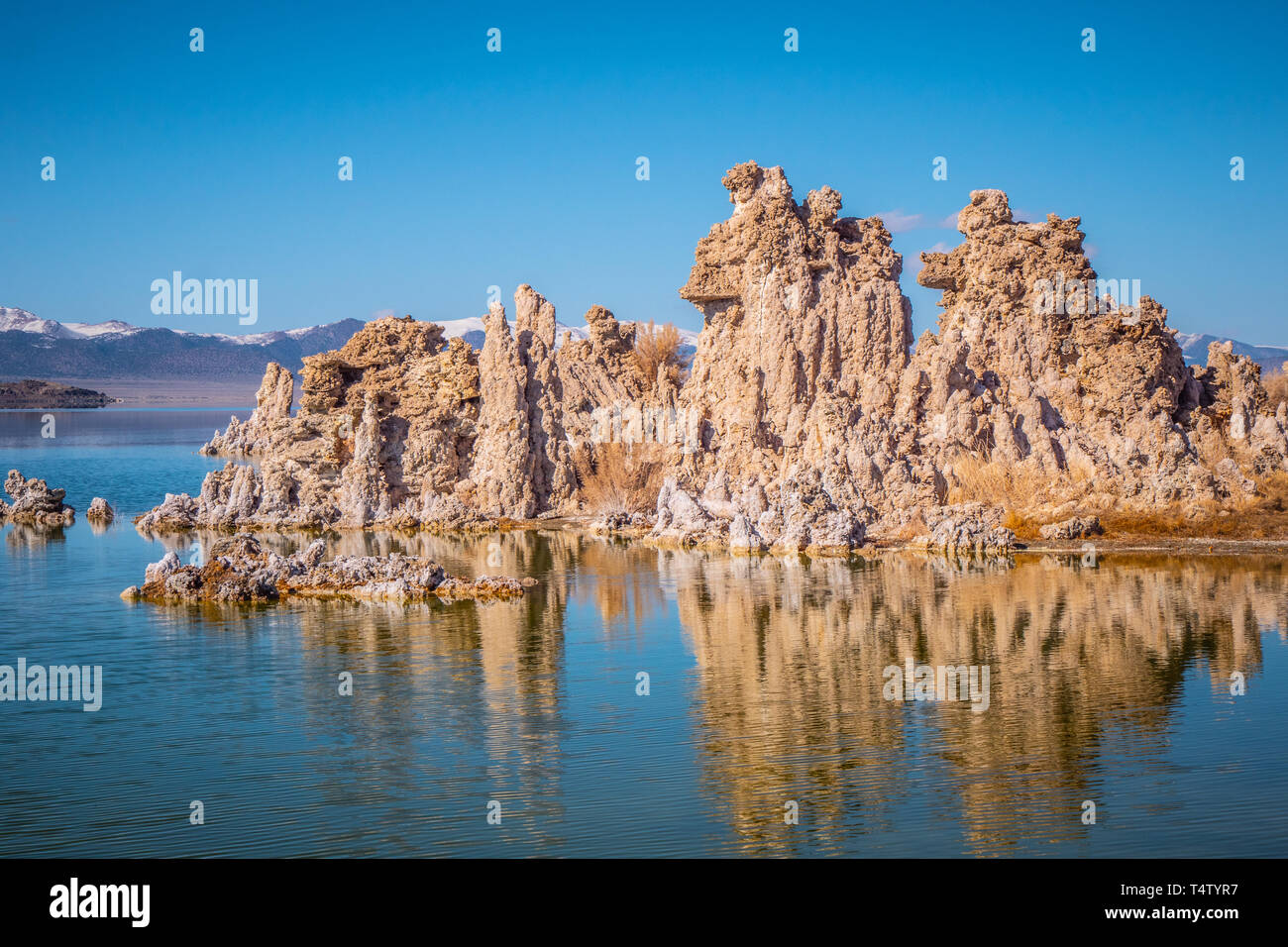 Tufa towers columns of limestone at Mono Lake Stock Photo - Alamy