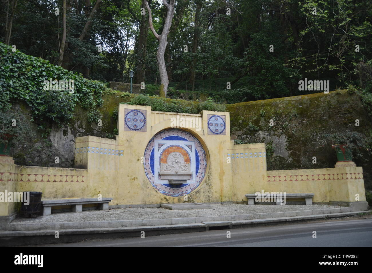 Fountain Of Two Floors In Sintra. Nature, architecture, history, street ...