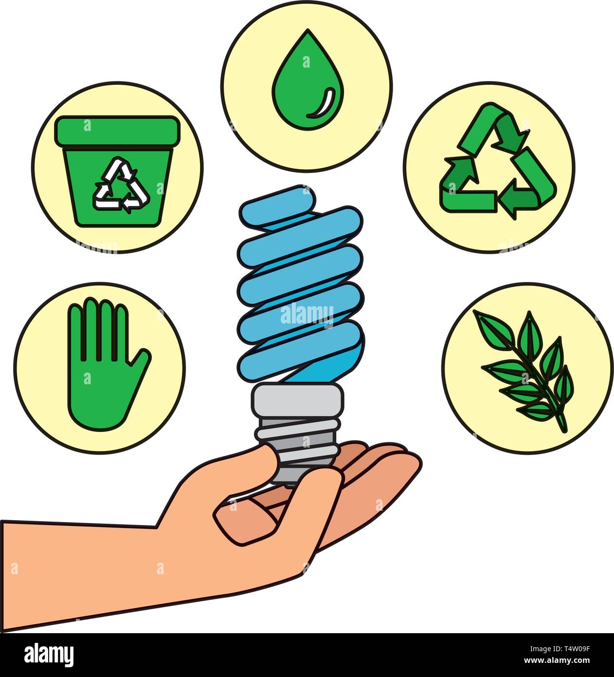 Incandescent light bulb waste Stock Vector Images - Alamy